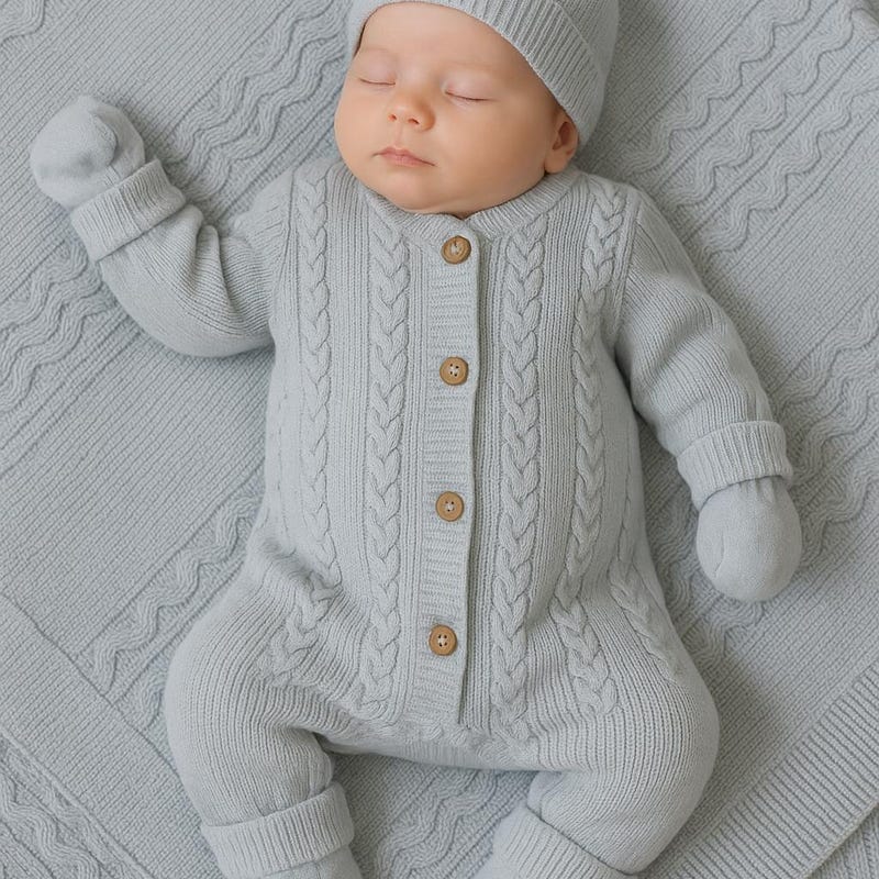 Yellow Knitted Onesie Boy - Etsy