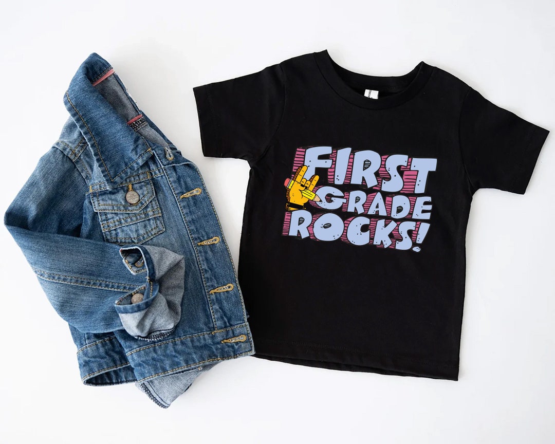 First Grade Rocks Shirt, Back to School Shirt, Hello 1st Grade Shirt, 1 ...