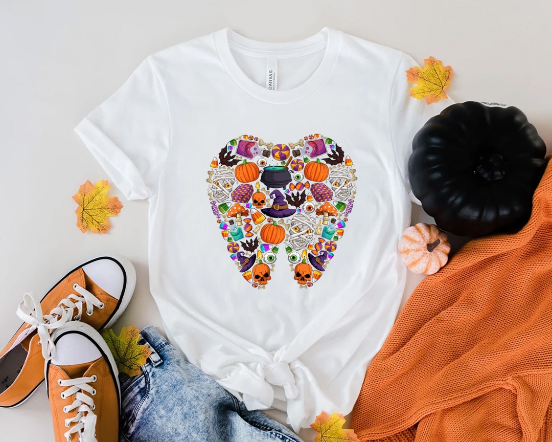 Dental Halloween Vibes Shirt Boo Tooth Tee Dental Hygienist - Etsy