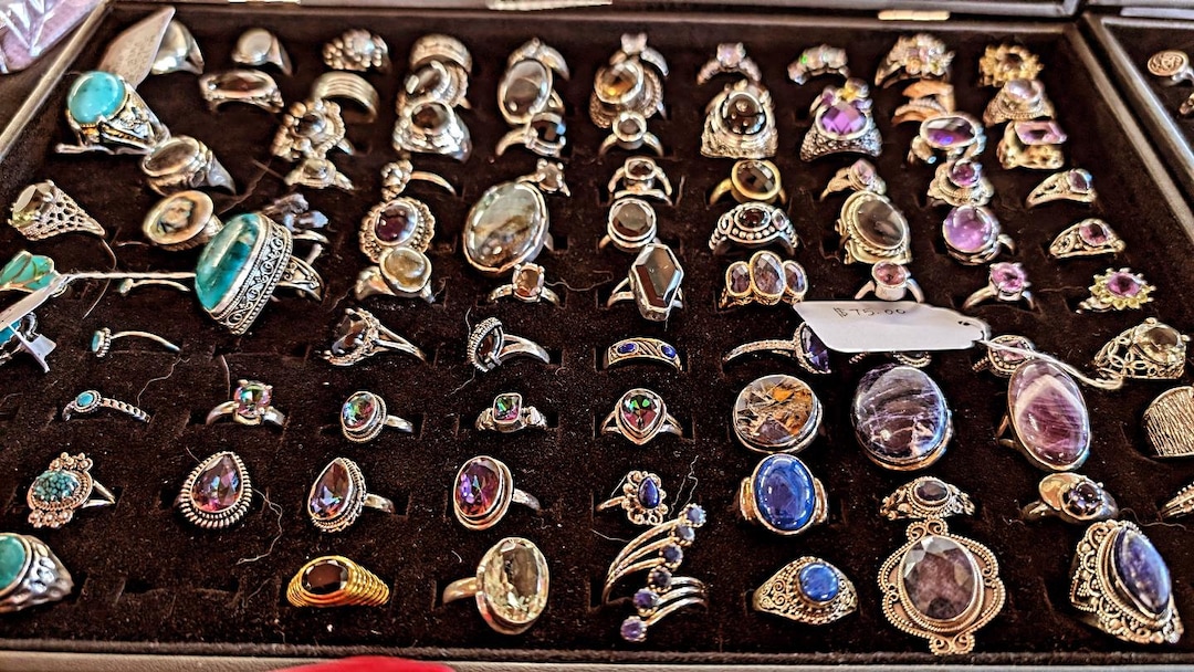 Gemstone Jewelry Mystery Box - 925 Sterling Silver & Gemstones- Vintage ...