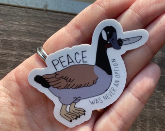 Knife Goose Sticker - Etsy