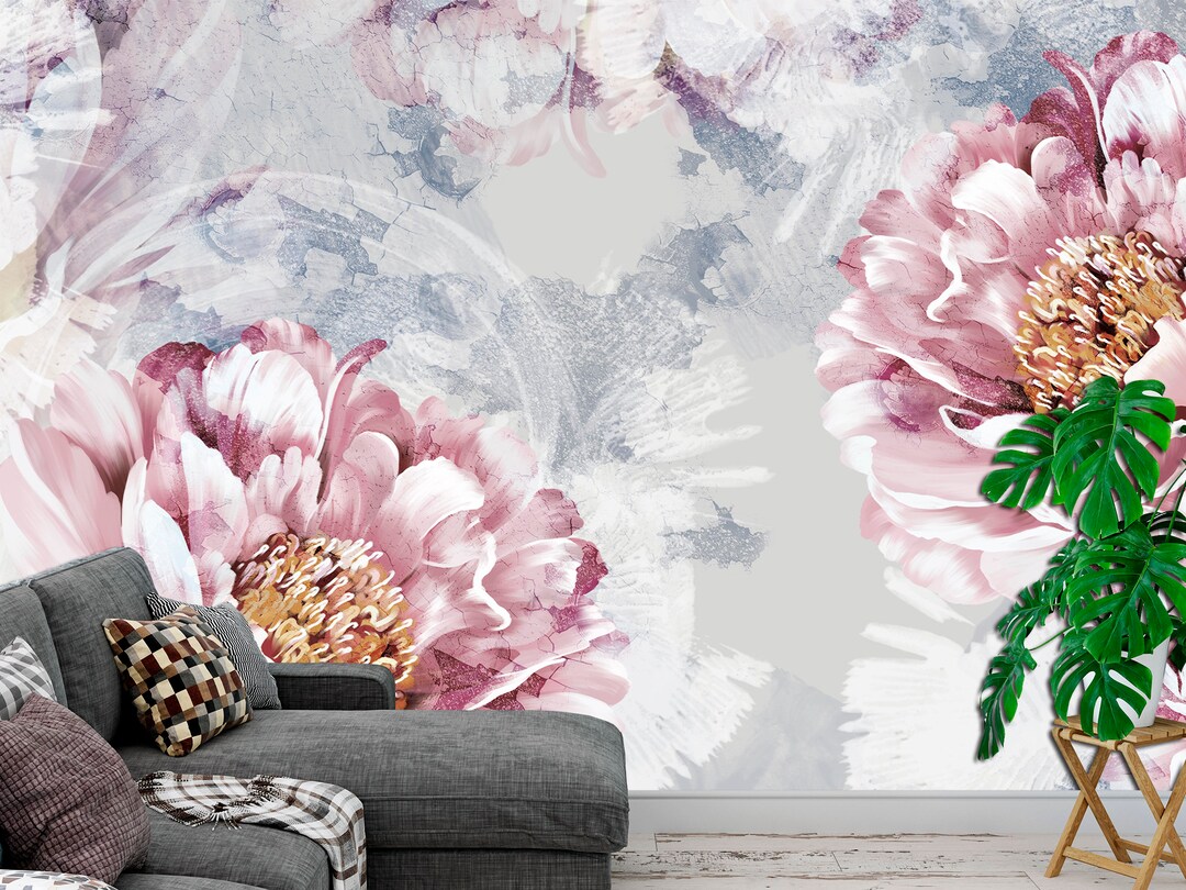 Flower Wallpaper Peel Stick Wallpaper Flower Wall Decor, Victorian ...