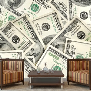 Dollars Wall Art Removable Wallpaper Money Wall Art, Motivation ...