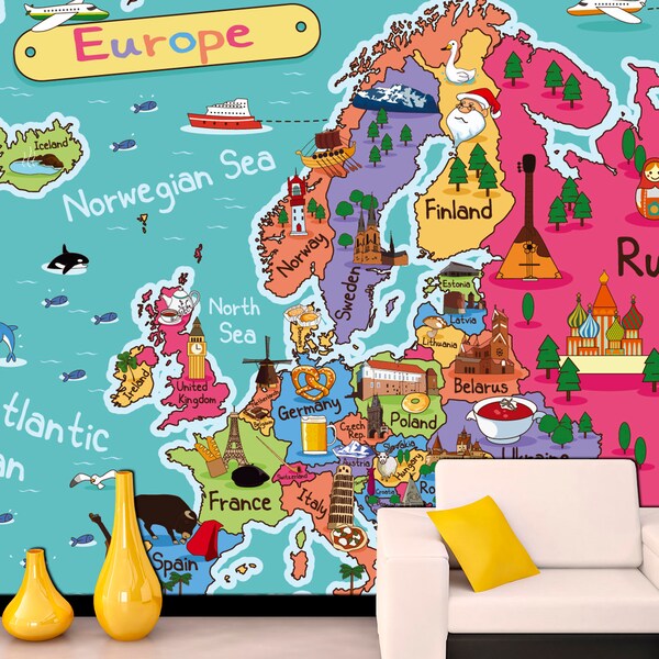 Roll Wallpaper With Maps - Etsy