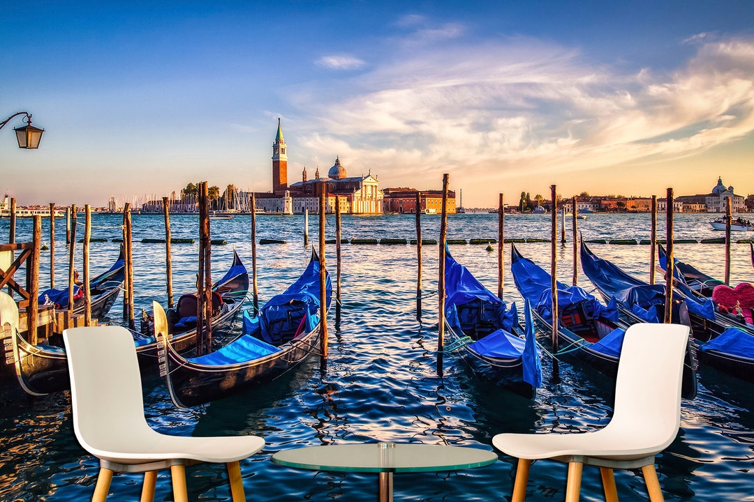 Venice Wall Art Italian Wallpaper Vintage Wall Decor Italian Landscape ...
