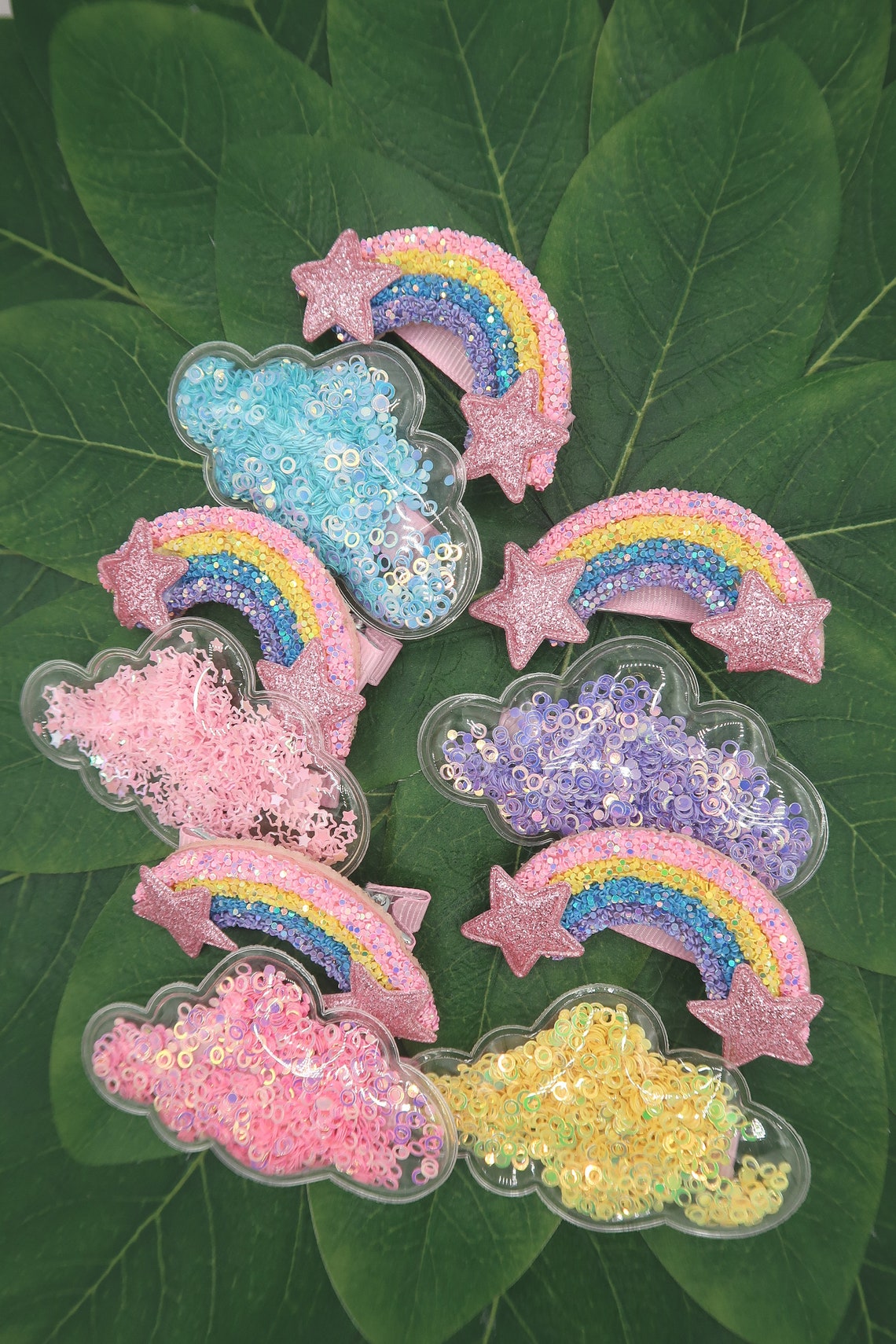 Rainbow, Cloud Hair Clip, Cute Hair Clip, Toddler Baby Girl Hair ...