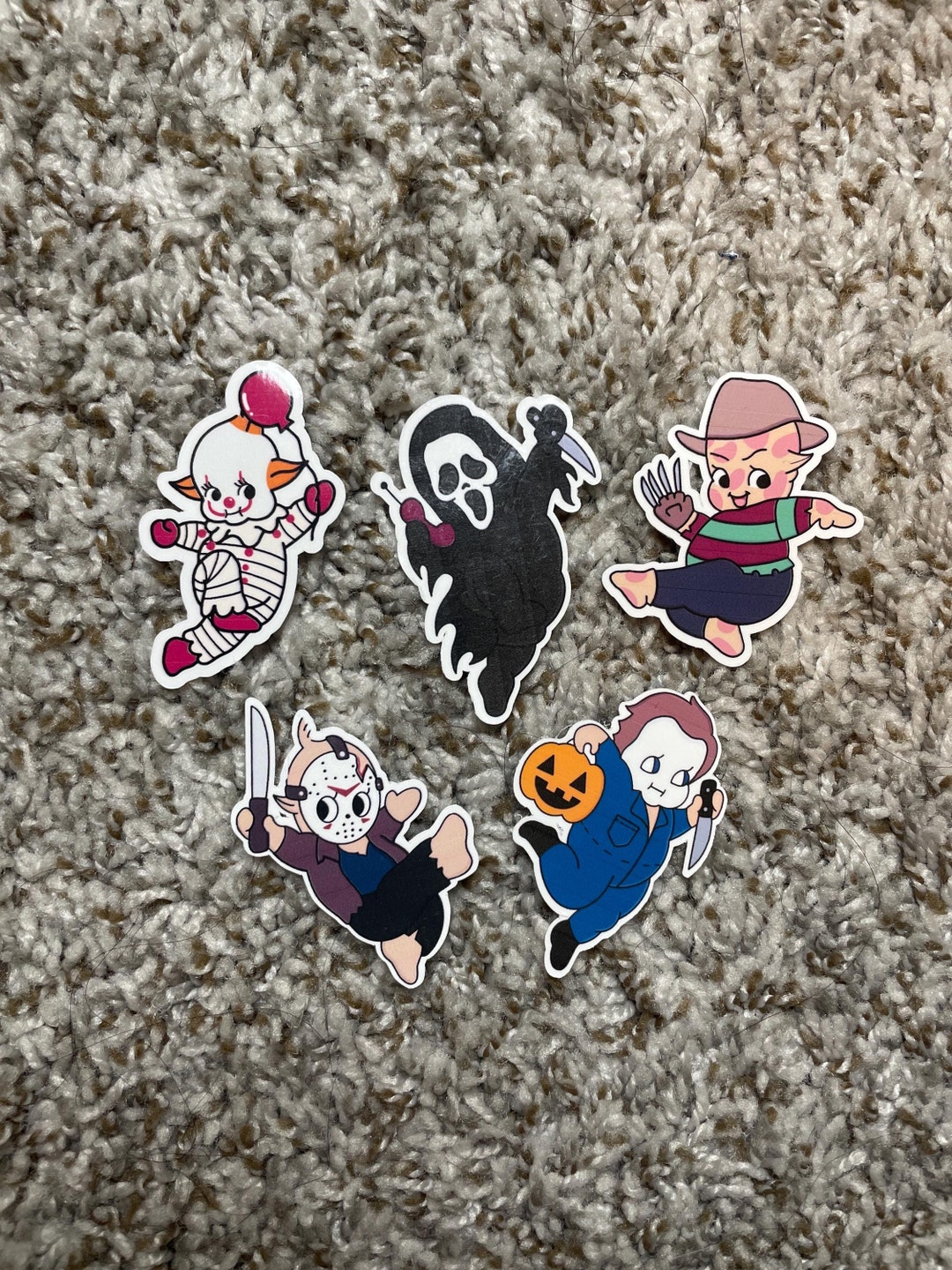 HORROR KEWPIE Sticker Pack, Horror Movie, Waterproof Vinyl Sticker ...