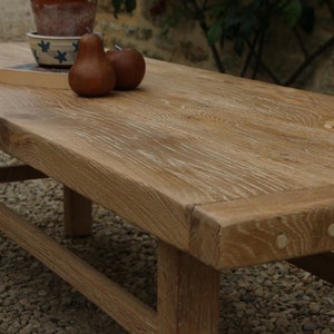 French Modern Rustic Oak Coffee Table - Etsy