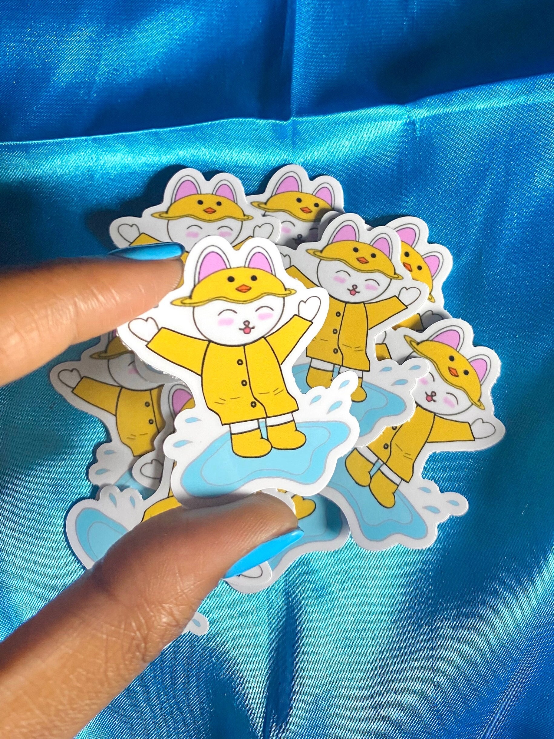 Bibi the Bunny’s Rainy Day Out Sticker Pack | Hand Drawn Bunny Stickers ...