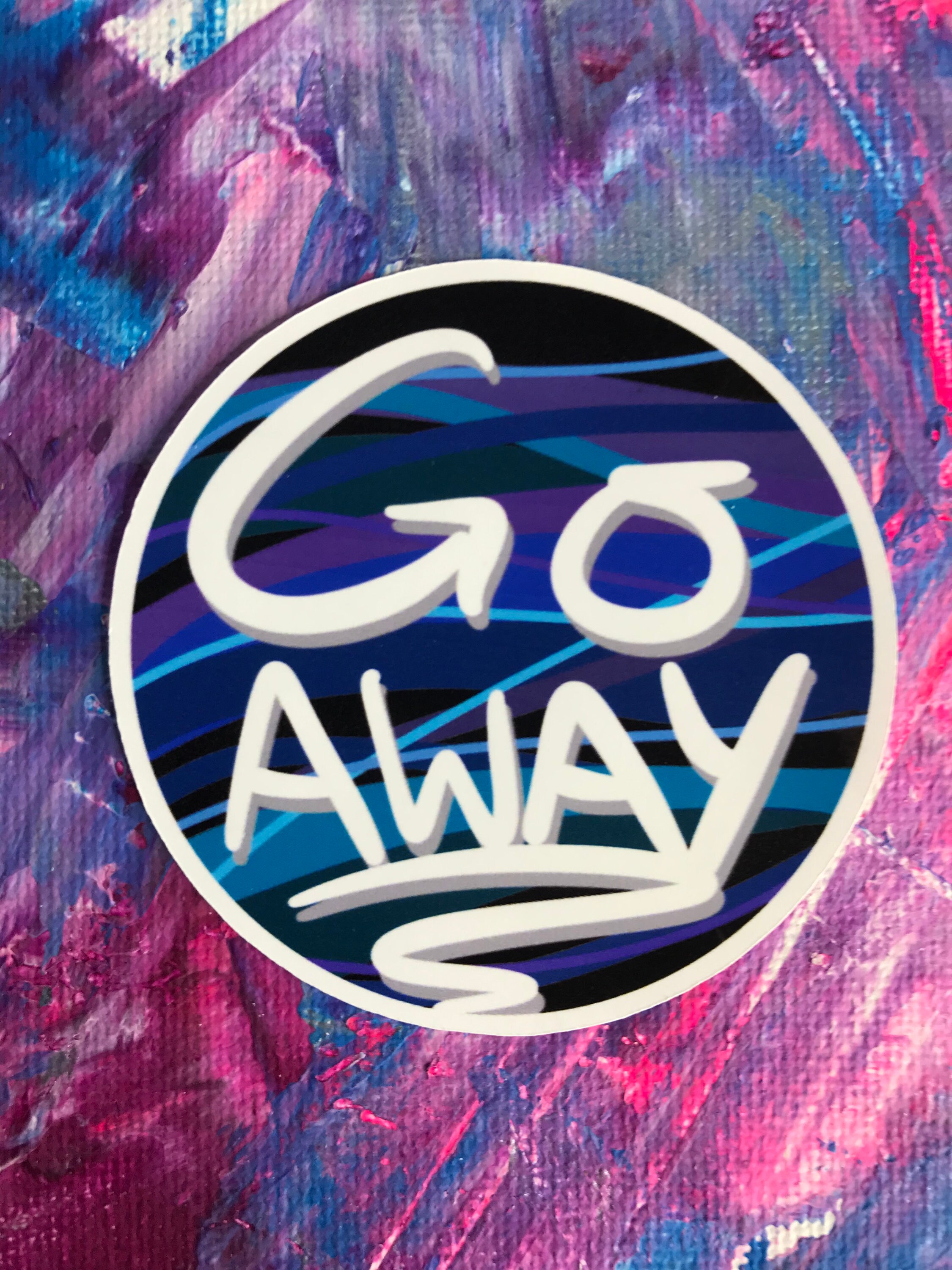 Go Away Sticker - Etsy