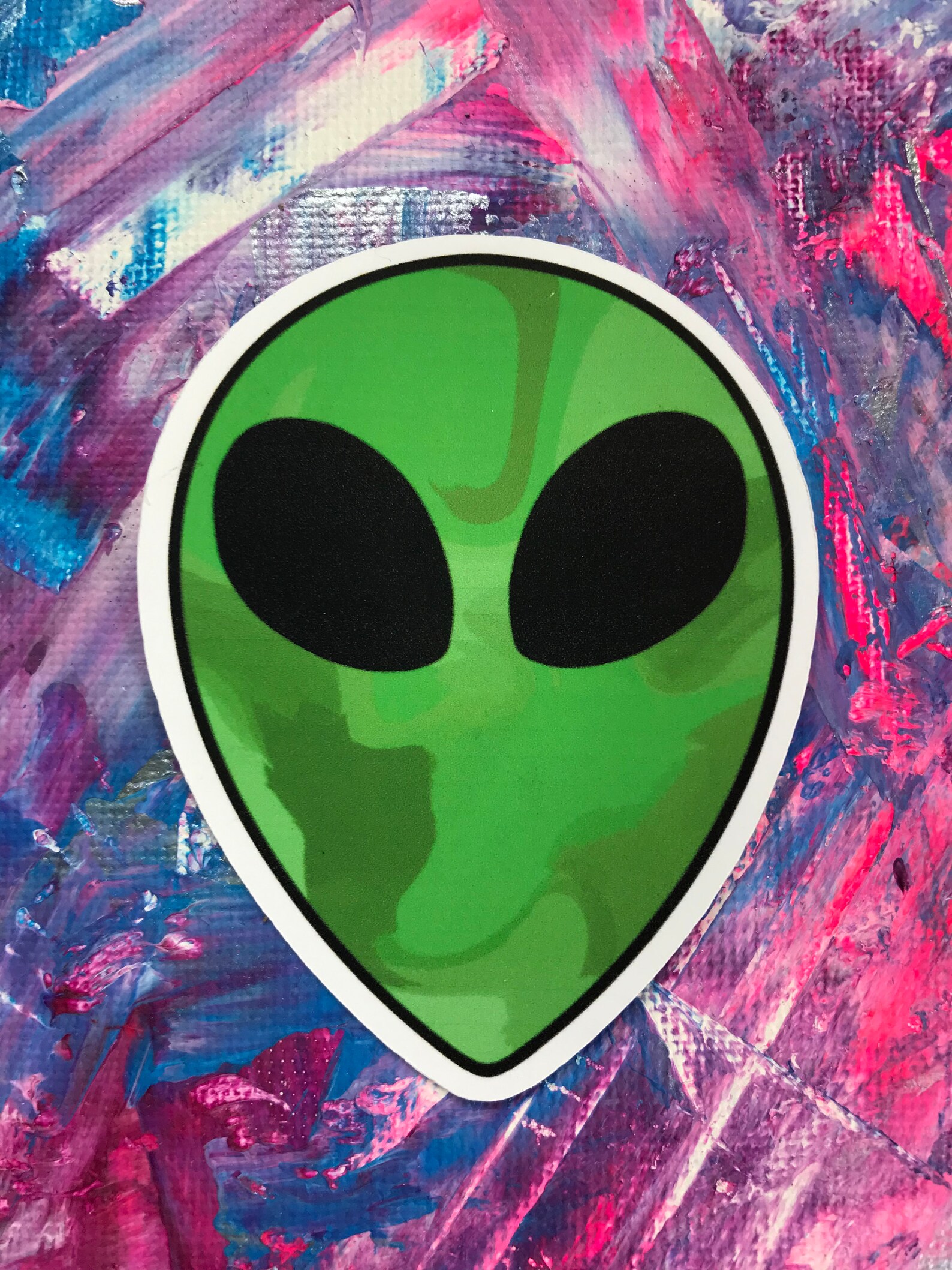 Alien Head Sticker - Etsy