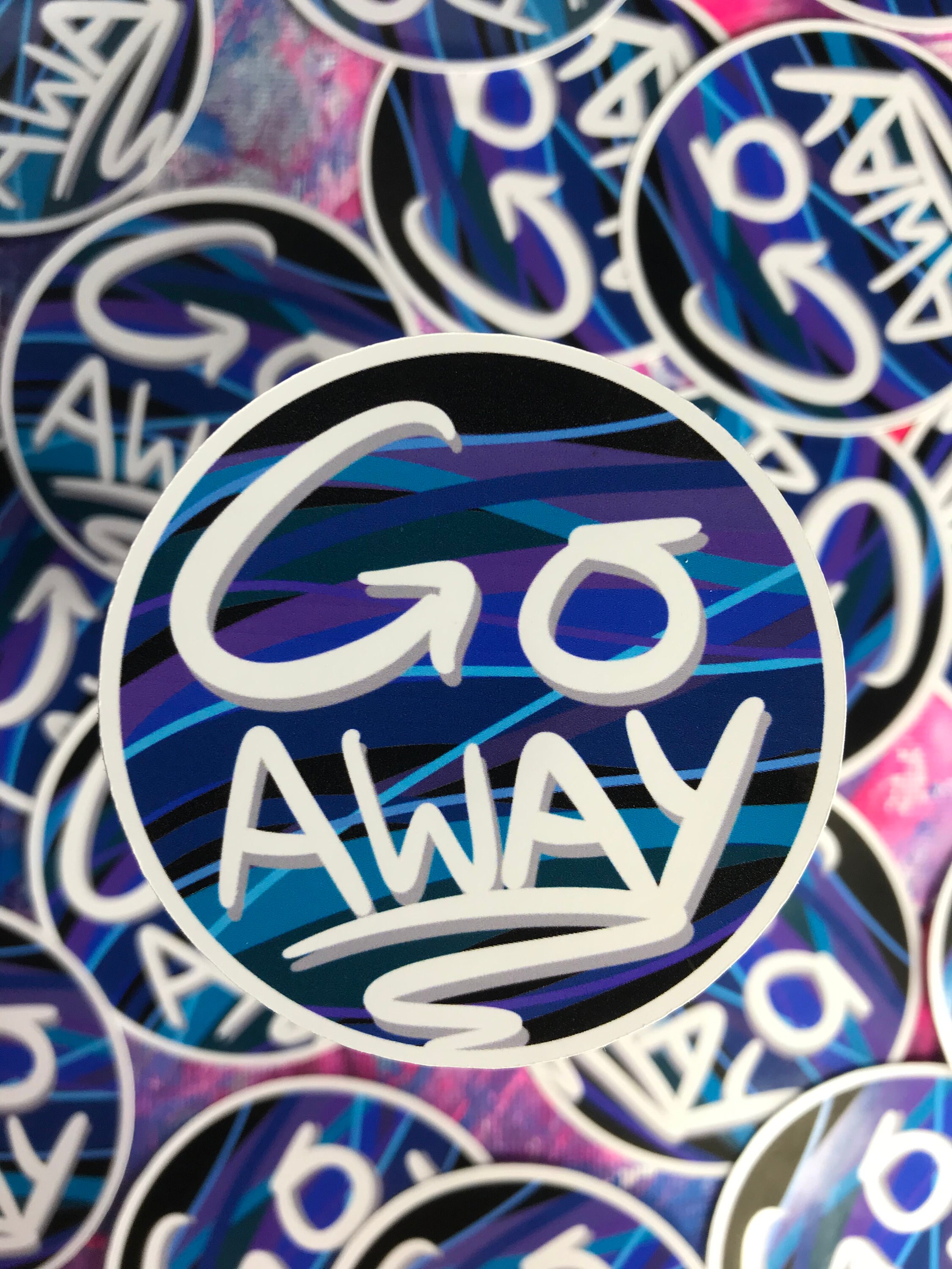 Go Away Sticker - Etsy