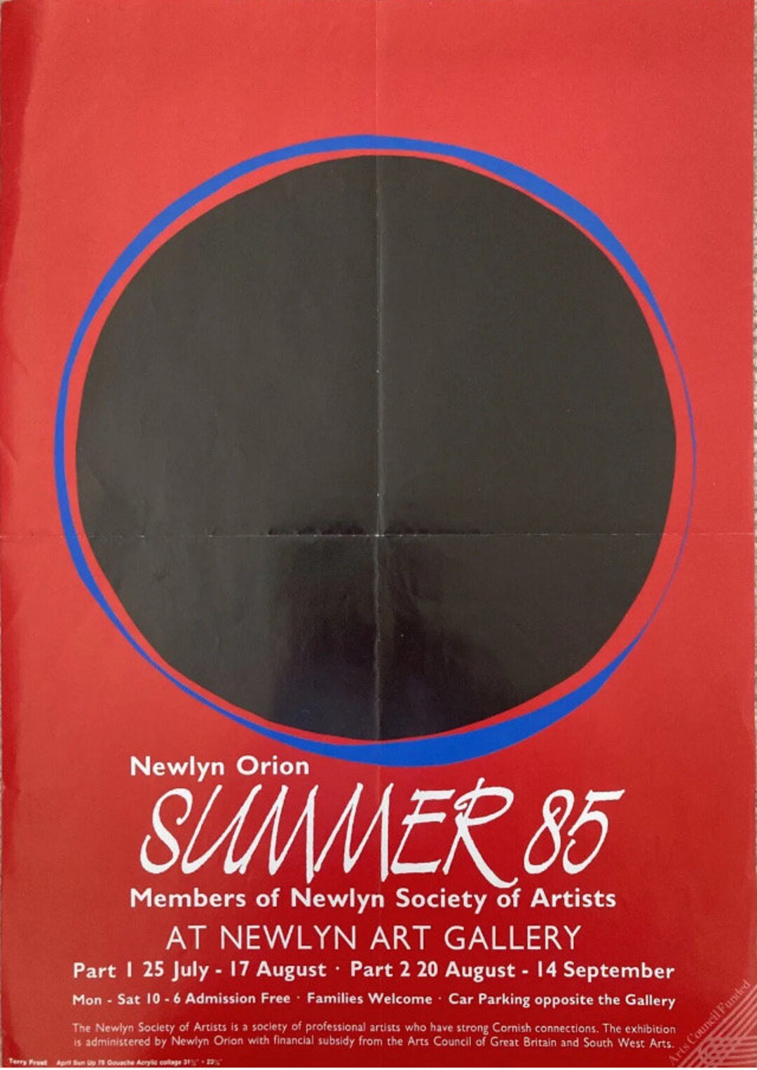 Vintage Original Terry Frost Art Exhibition Poster Cornwall British ...