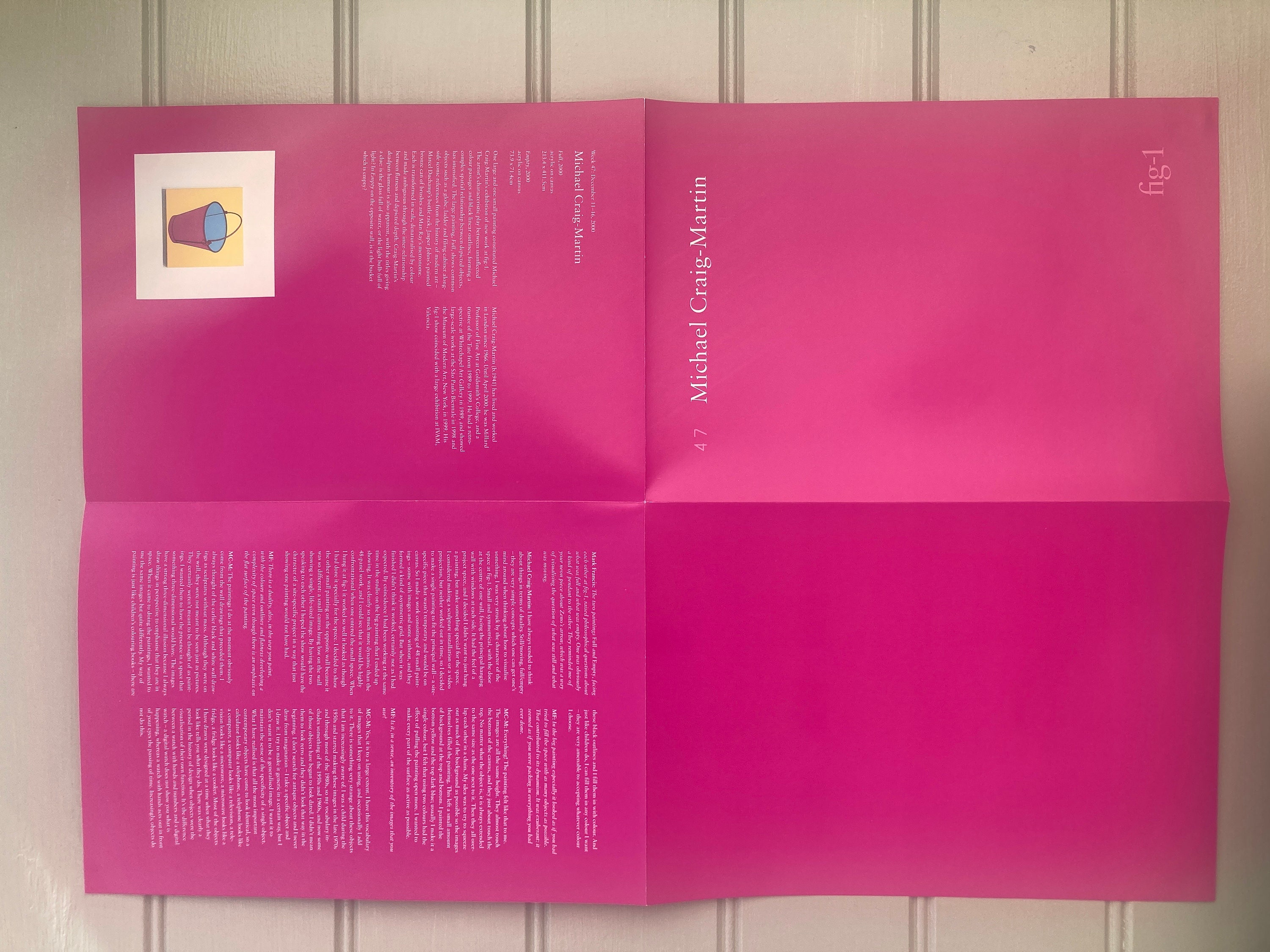 Vintage Original Michael Craig-martin Art Exhibition Poster - Etsy