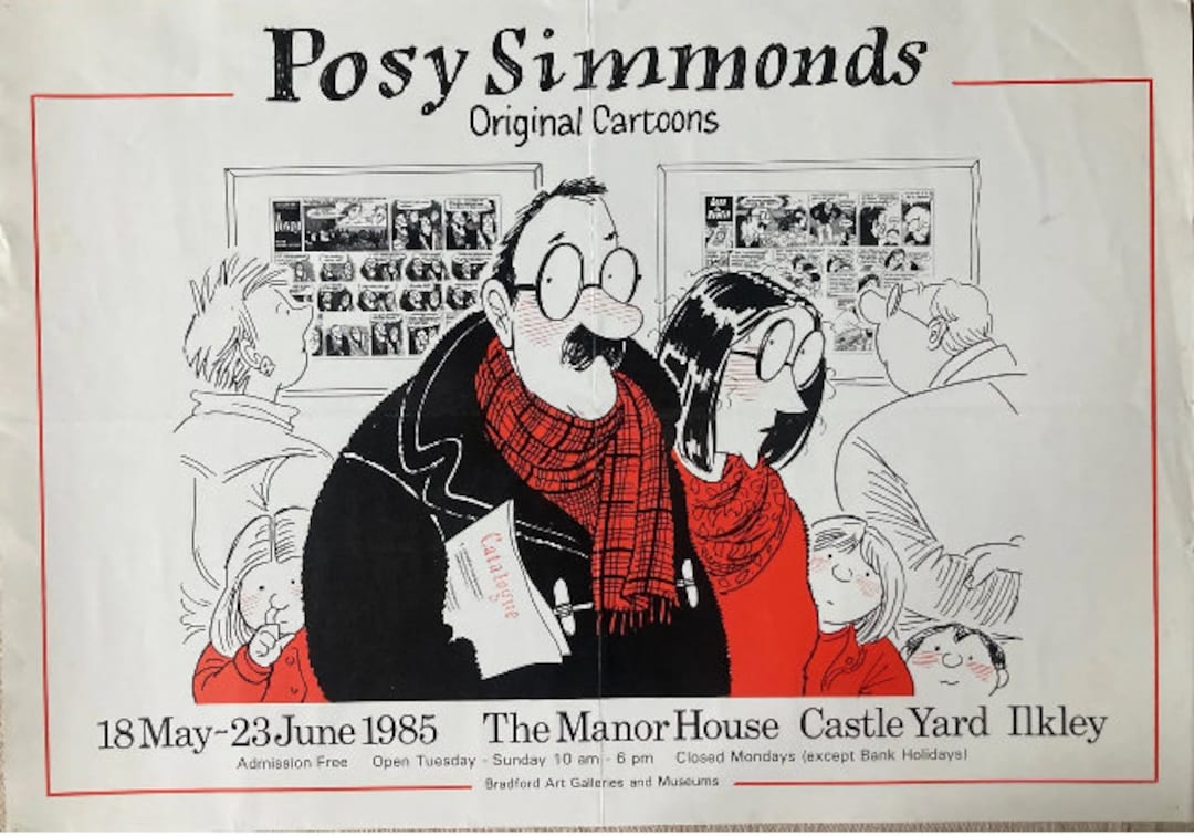 Vintage Original POSY SIMMONDS Art Exhibition Poster - Etsy