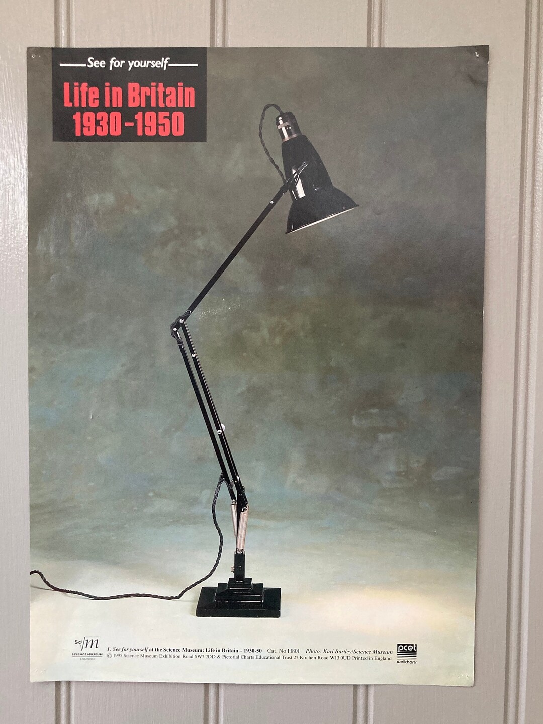 Vintage Original London Science Museum Educational Poster Anglepoise ...