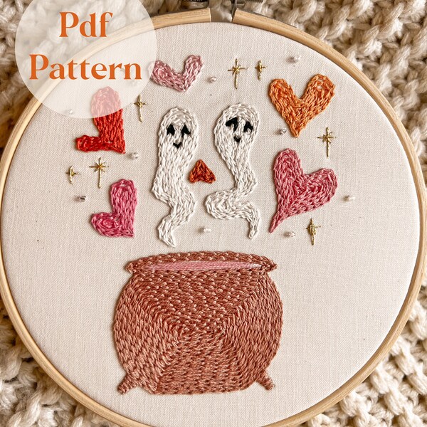 Halloween Embroidery Pattern - Etsy