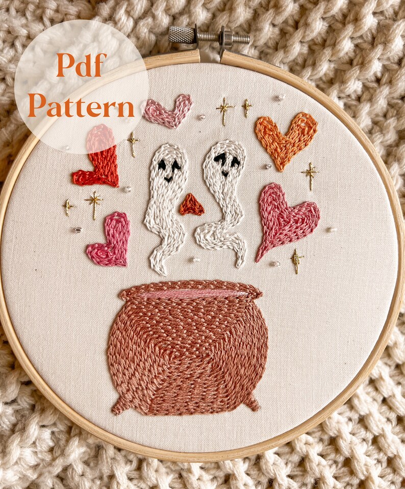 Halloween Embroidery Pattern - Etsy