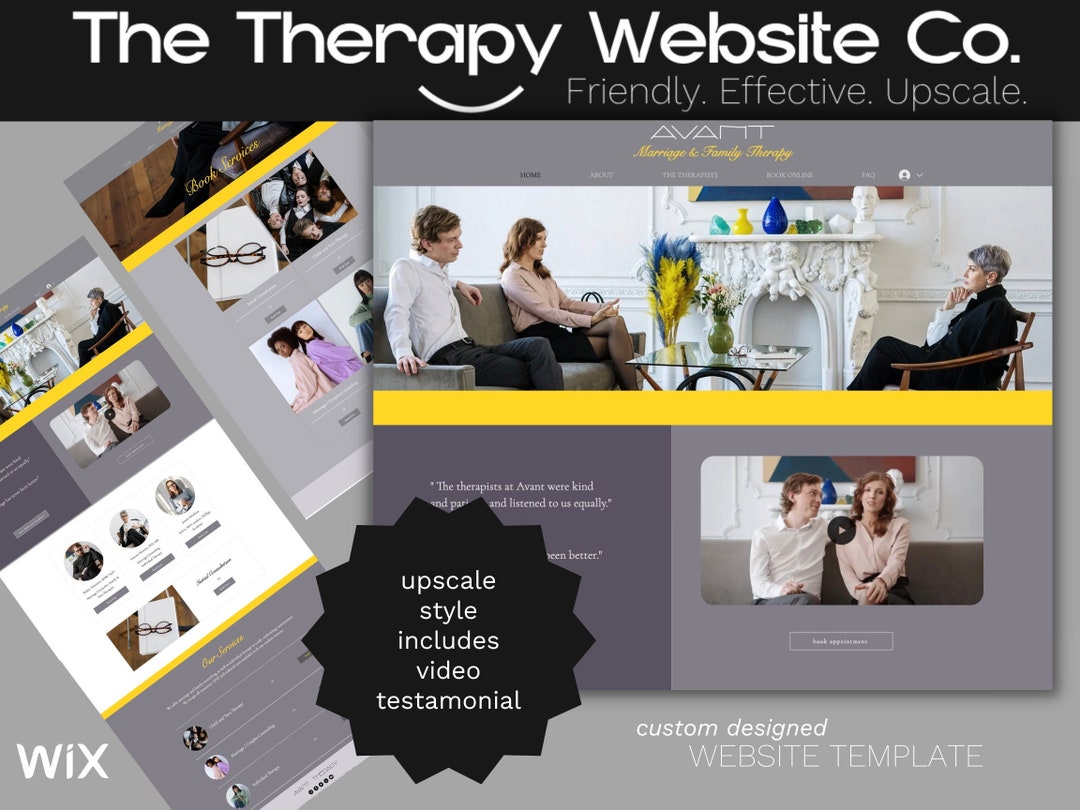 THERAPY WEBSITE "upscale Therapy Practice" Custom Template~ Clean ...
