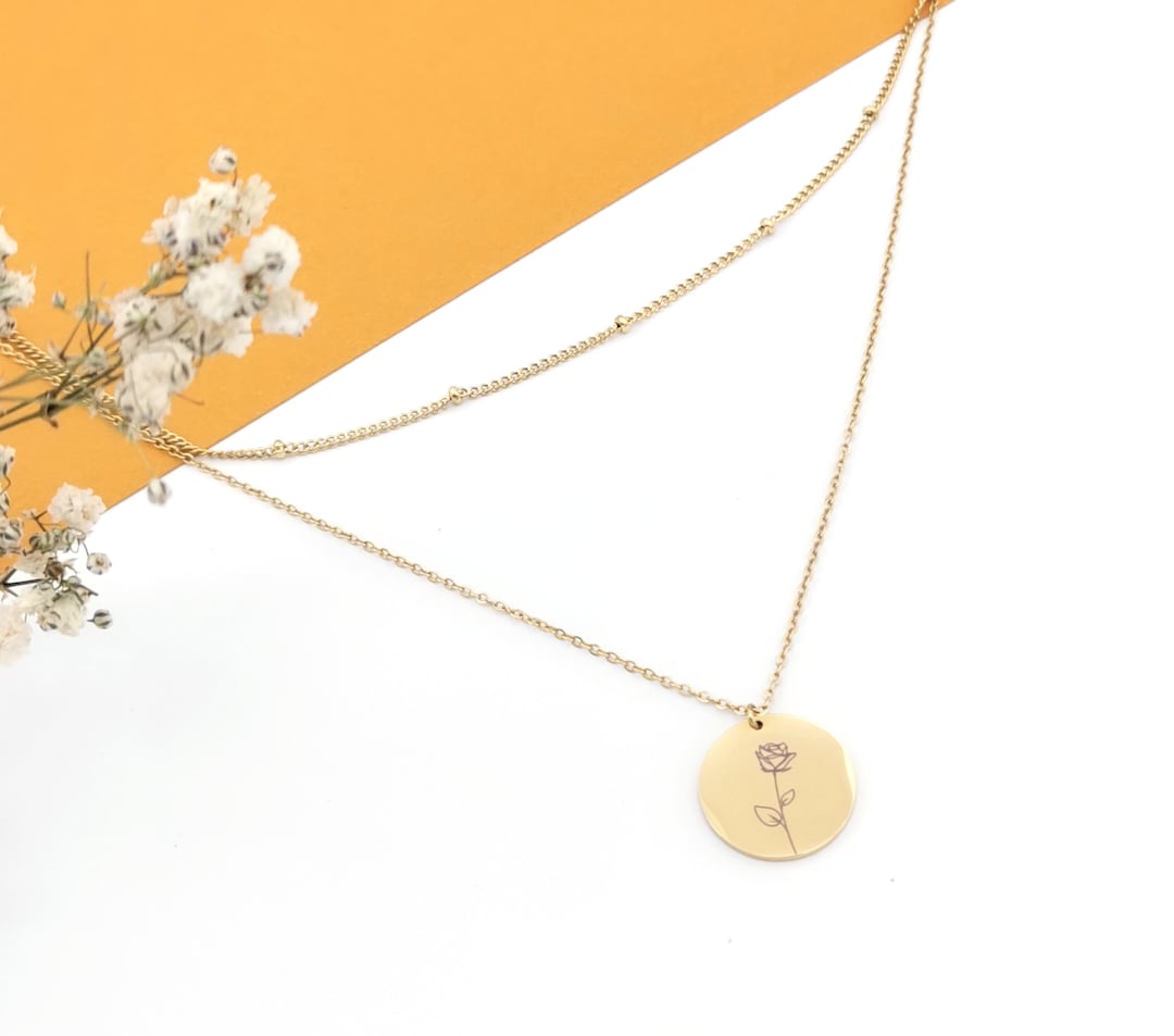 Layered Necklace Set Consisting of 2 Short and 2 Long Layered Necklaces ...