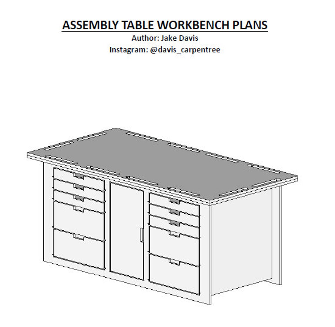 Mobile Assembly Table/workbench Plans - Etsy