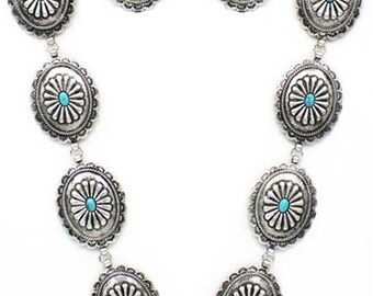 Concho Necklace | Etsy