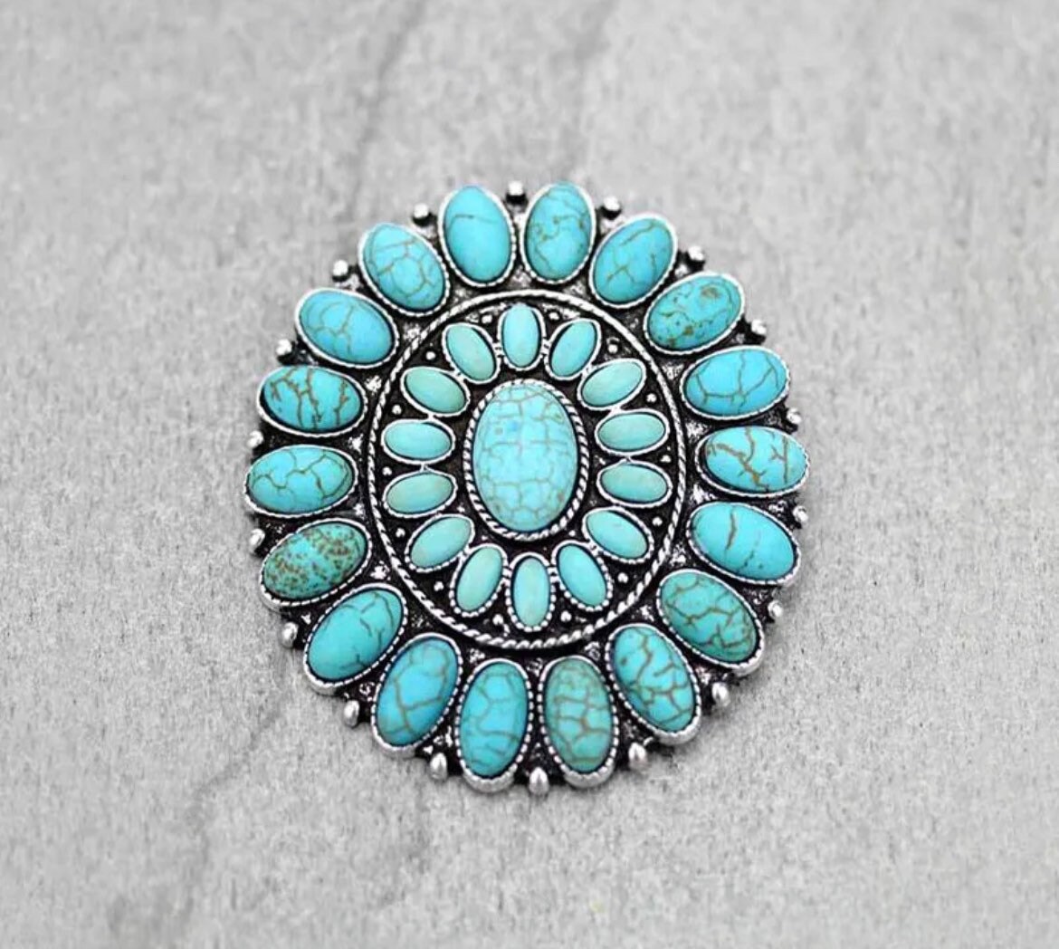 Western Concho Cluster Brooch Pin - Etsy