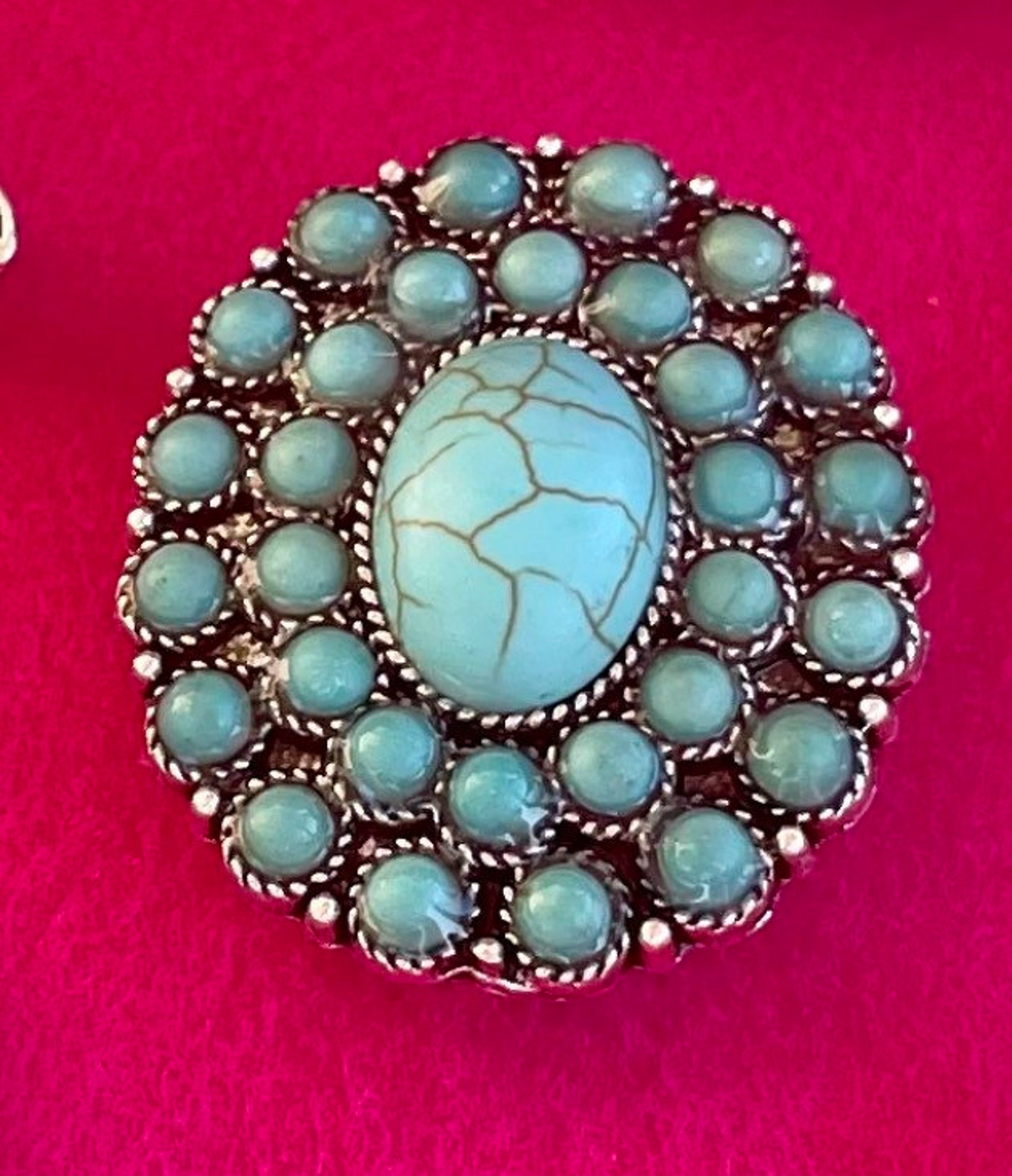 Turquoise Concho Hat Pins - Etsy