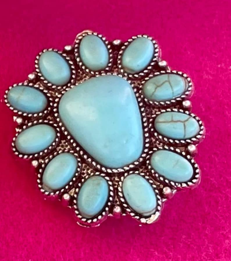 Turquoise Concho Hat Pins - Etsy