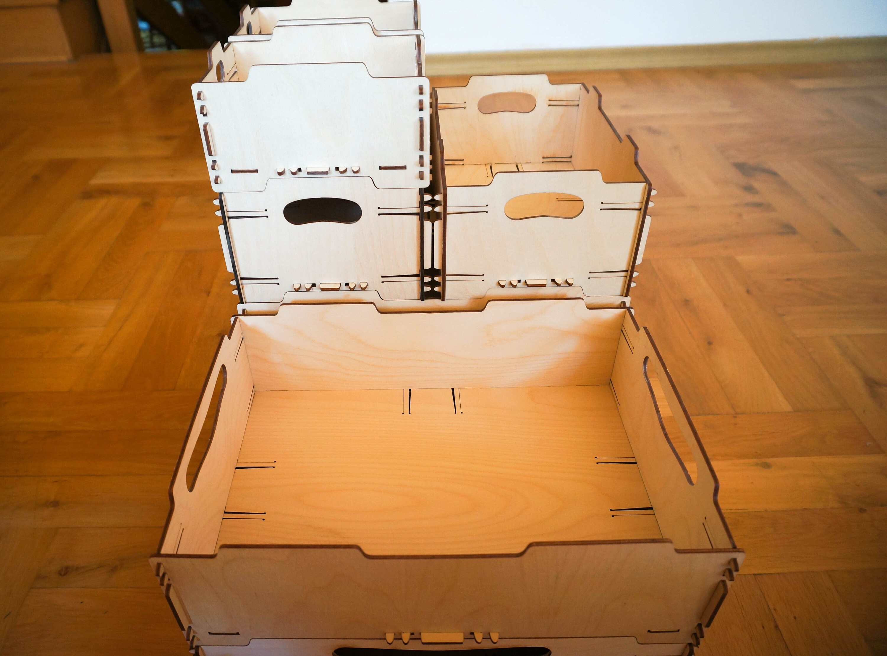 Stackable Box System Storage Organizer Digital Laser Cut Pattern Svg ...