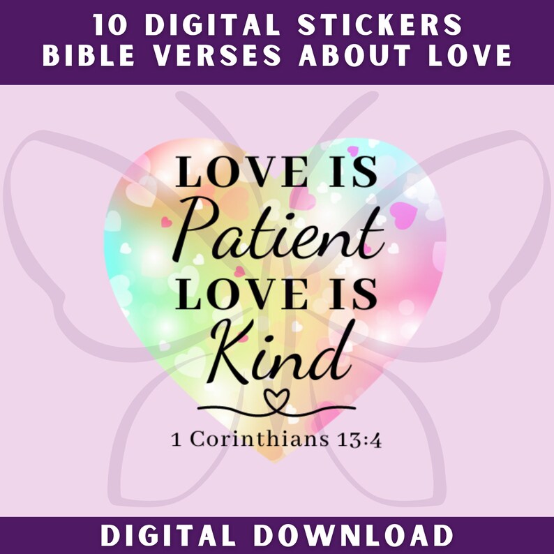 Bible Verses About Love, Christian Gift, Bible Verse Printable, Digital ...