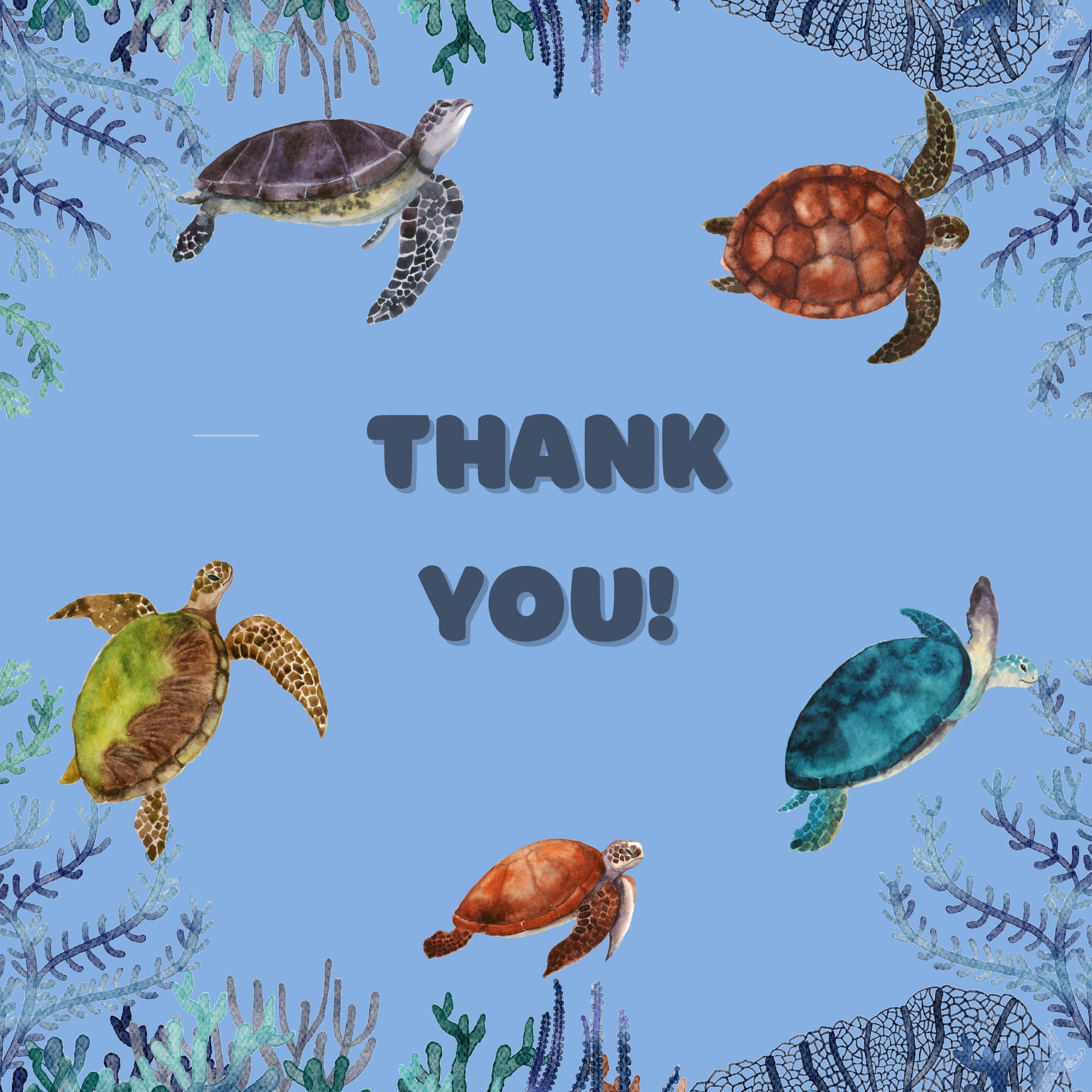 Watercolor Turtle Printable Stationery Paper, Turtle Printable Paper ...