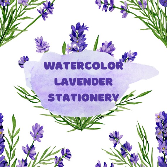 Lavender Printable Stationery Paper / Flower Printable - Etsy