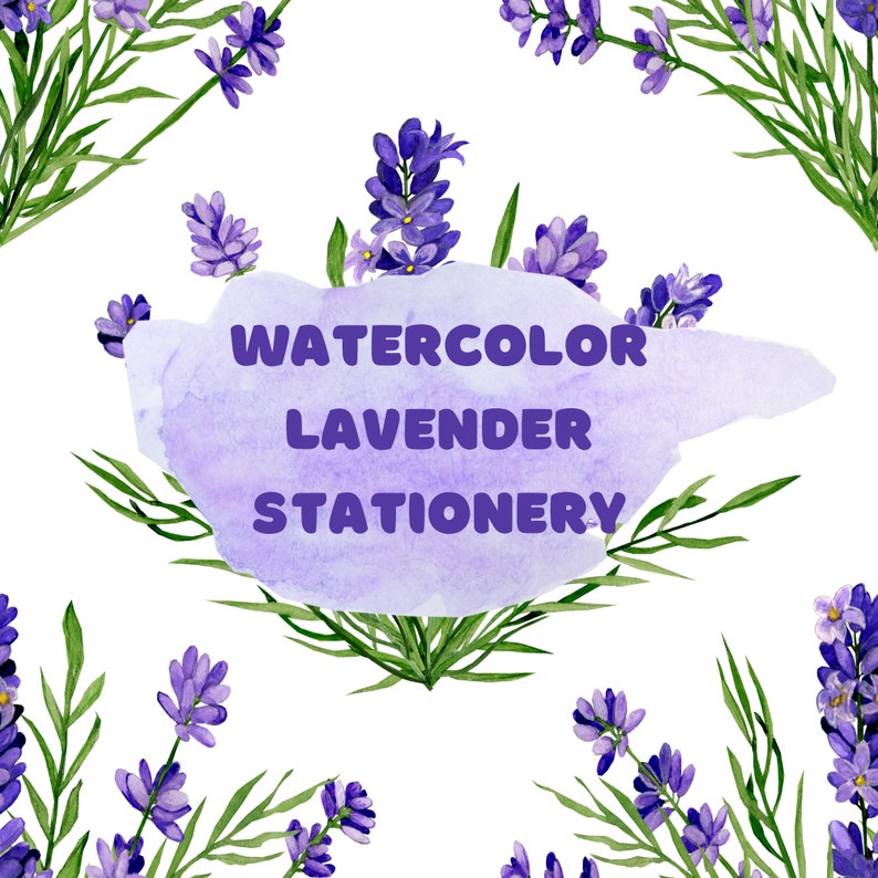 Lavender Printable Stationery Paper / Flower Printable - Etsy
