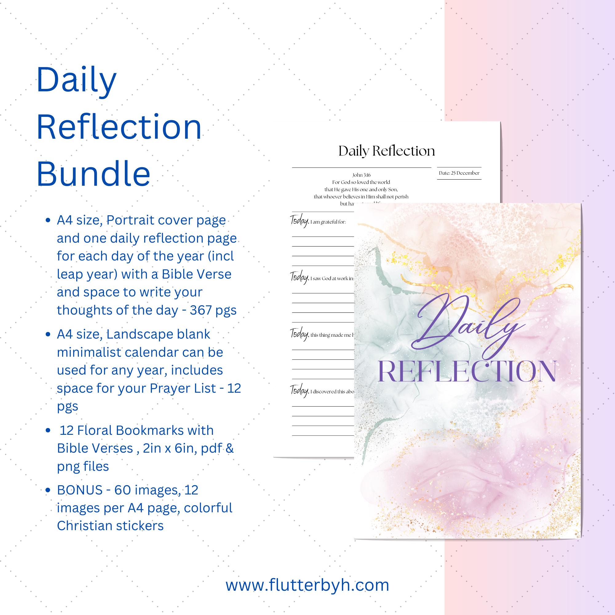 Daily Reflections With Bible Verse 366 Days | Any Year Calendar ...