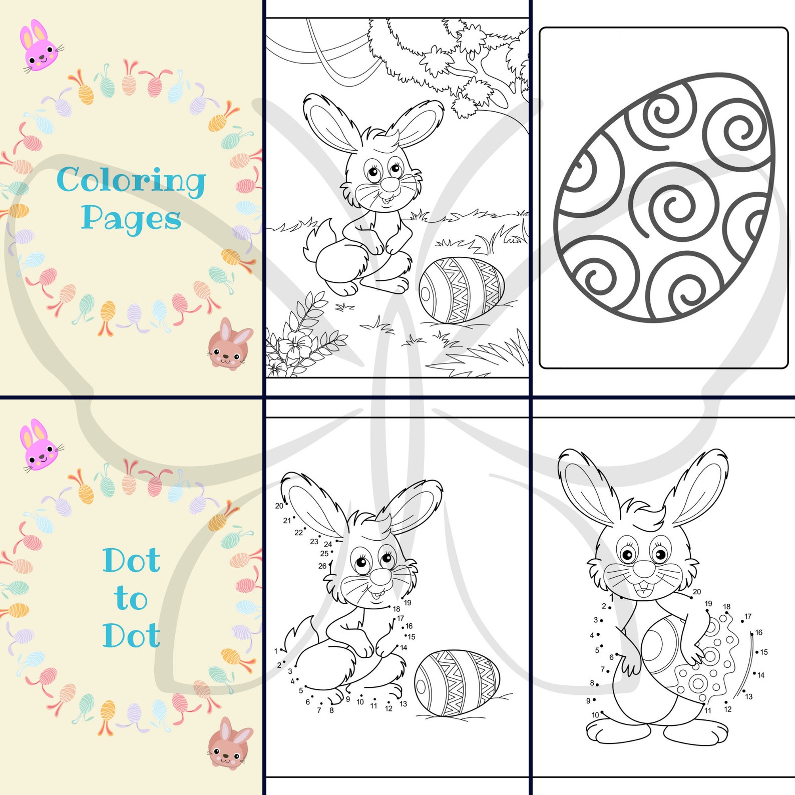 300 Pages Easter Activity Bundle, Easter Activity Book, Coloring Pages ...