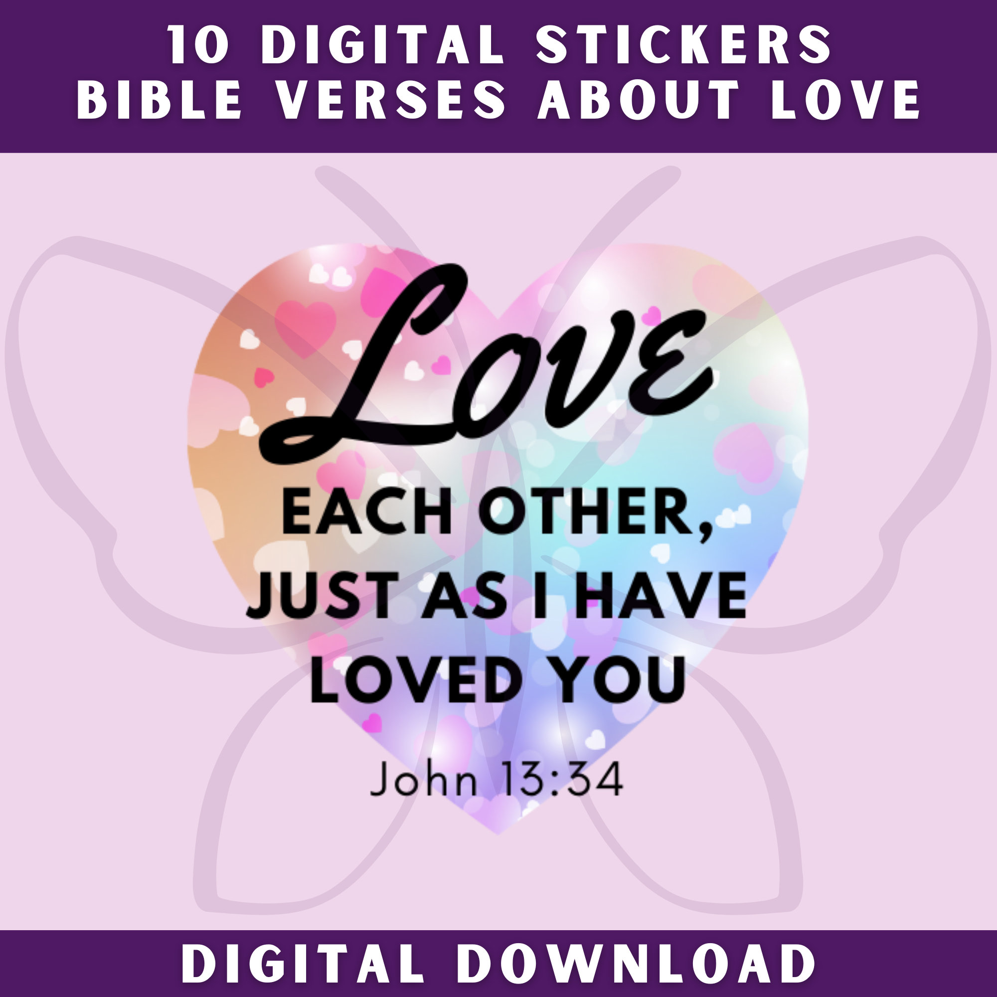 Bible Verses About Love, Christian Gift, Bible Verse Printable, Digital ...