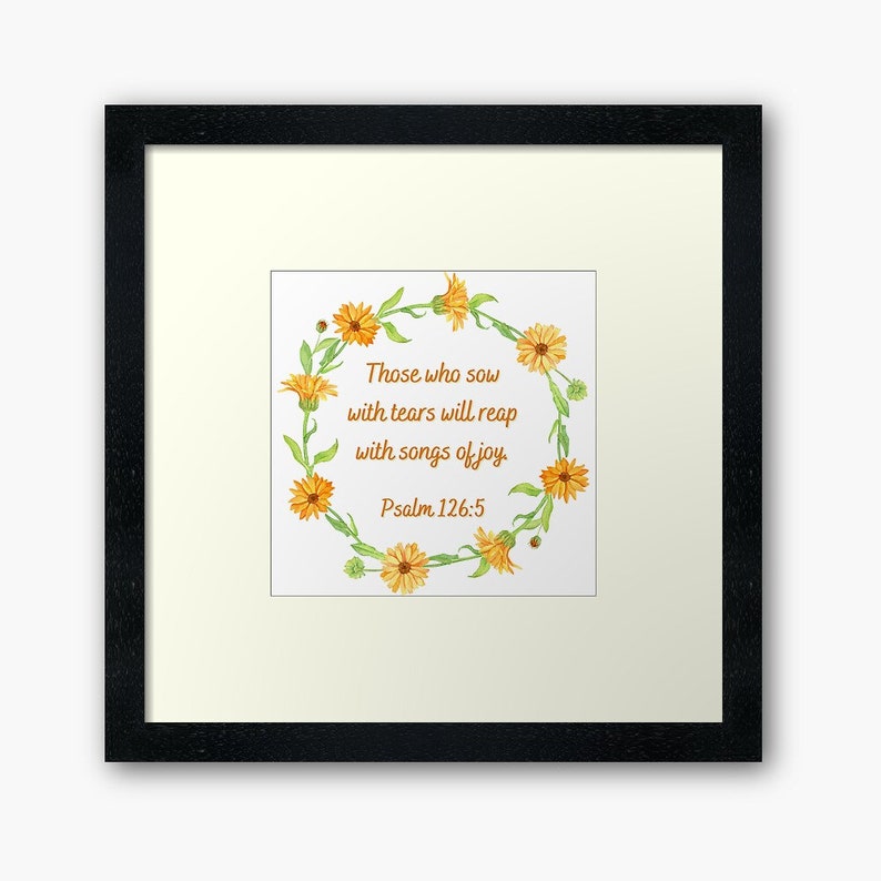 Psalm 126:5, Christian Gift, Bible Verse Printable, Scripture Wall Art ...