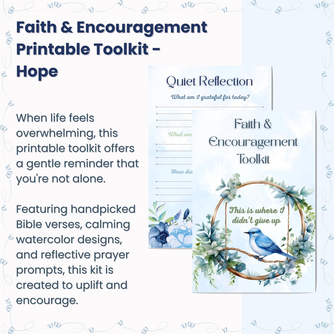 Hope - Faith & Encouragement Toolkit | Bible Verse Cards + Prayer ...
