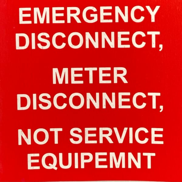 Emergency Disconnect Sticker - Etsy