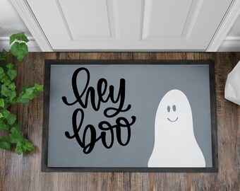 Hey Boo Doormat - Etsy