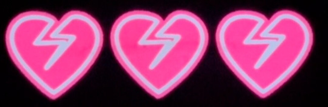 Broken Hearted Pink LED Glow Light Panel (5 Light up Modes) - Etsy