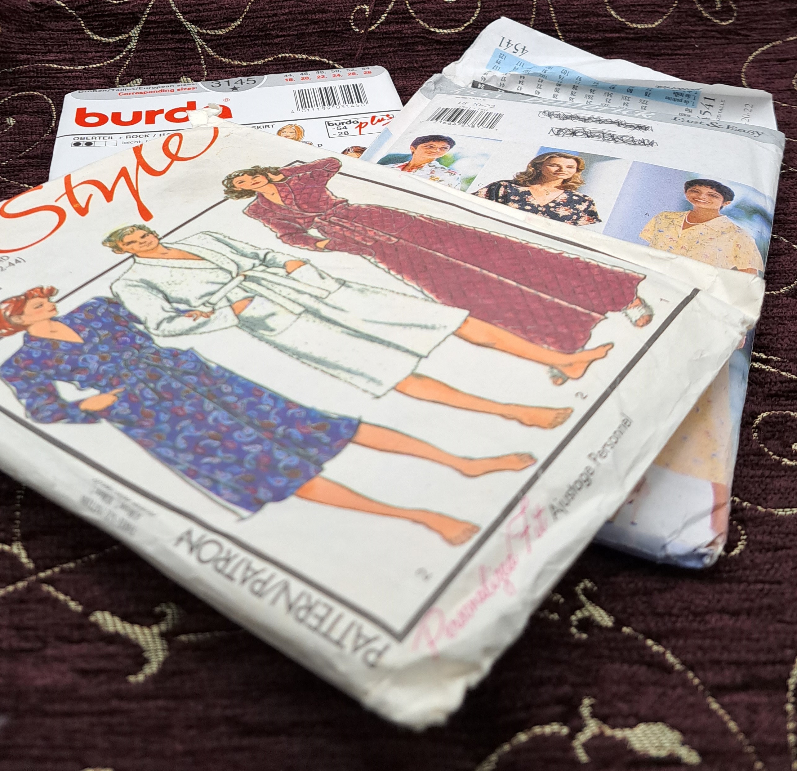 Vintage Sewing Patterns Style 4832 Burda 3145 and Butterick 4541 Dress ...