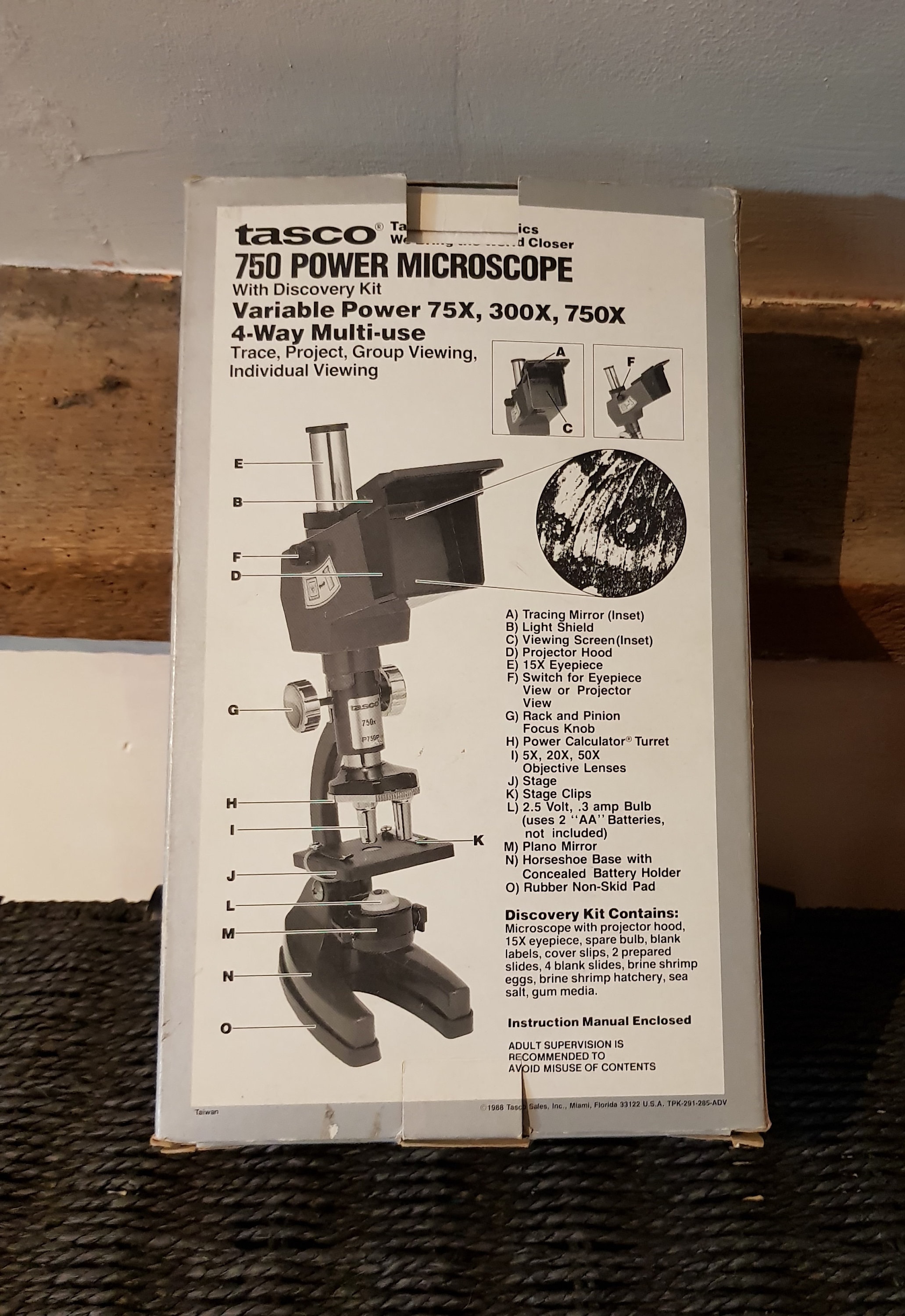 Vintage Tasco 750 Power Microscope 4 Way Multi Use Model P750pvintage ...