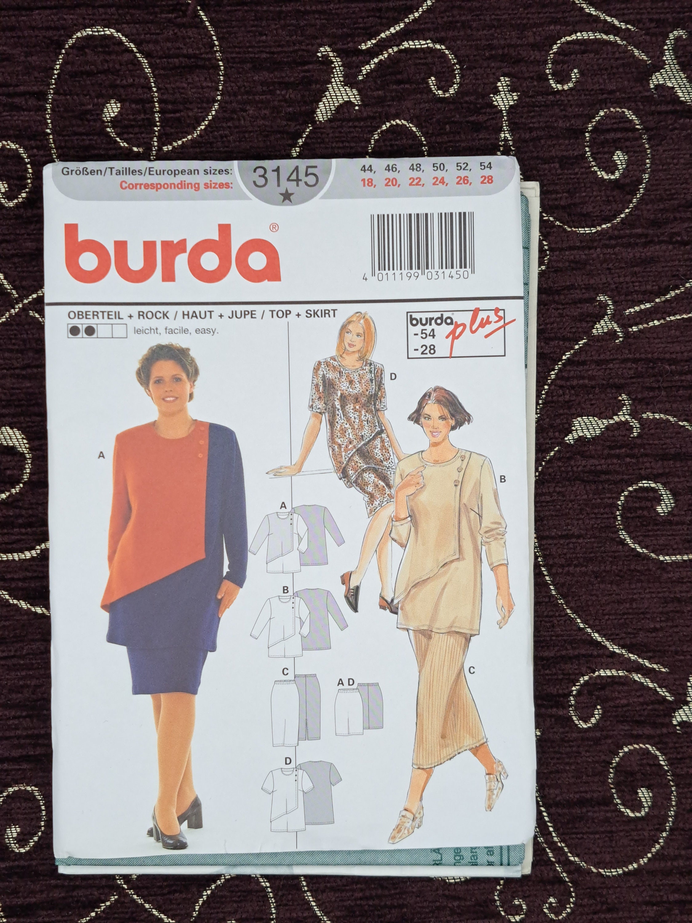 Vintage Sewing Patterns Style 4832 Burda 3145 and Butterick 4541 Dress ...