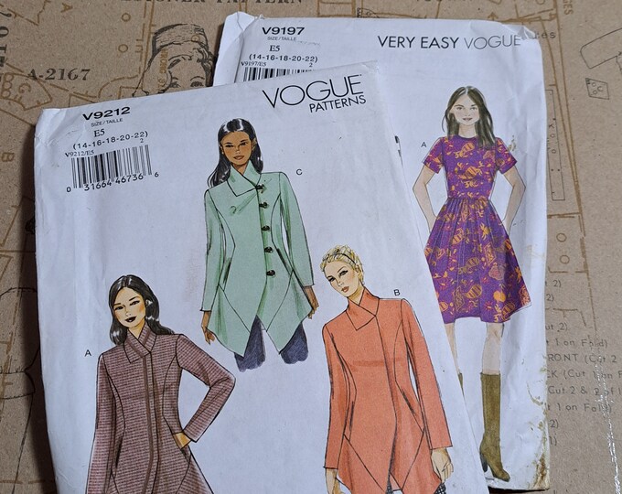 Vintage Vogue Very Easy Sewing Patterns V9197 V9212 Two - Etsy