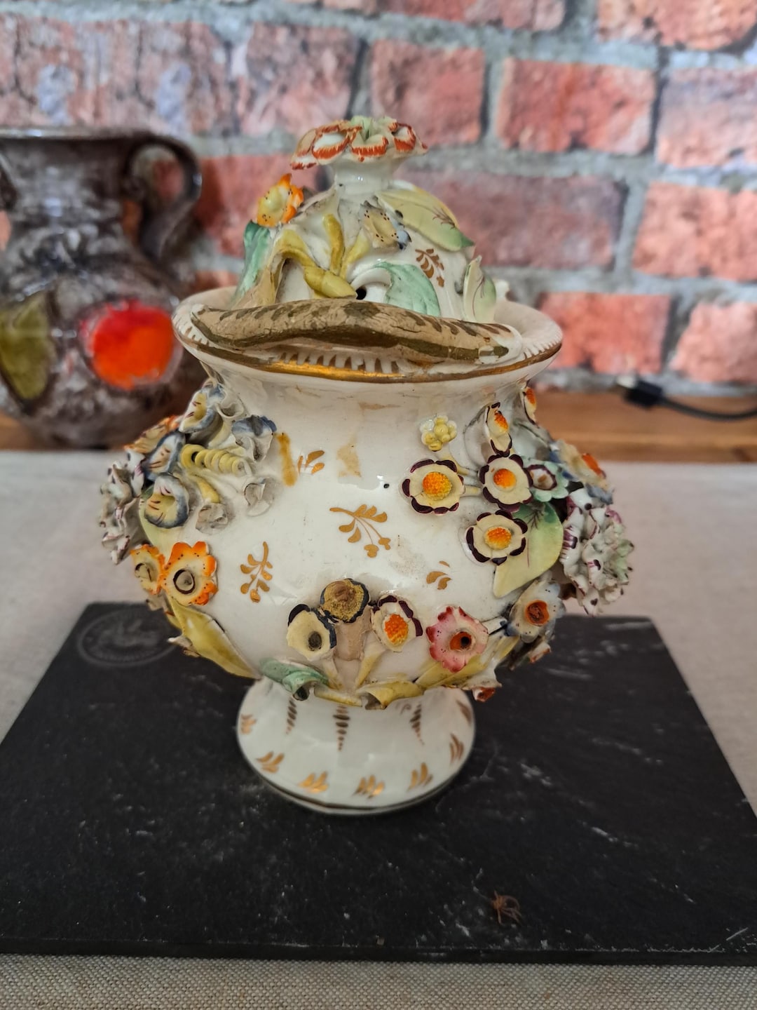 Vintage Capodimonte Style Pot Pouri Vase Pomander Vase - Etsy