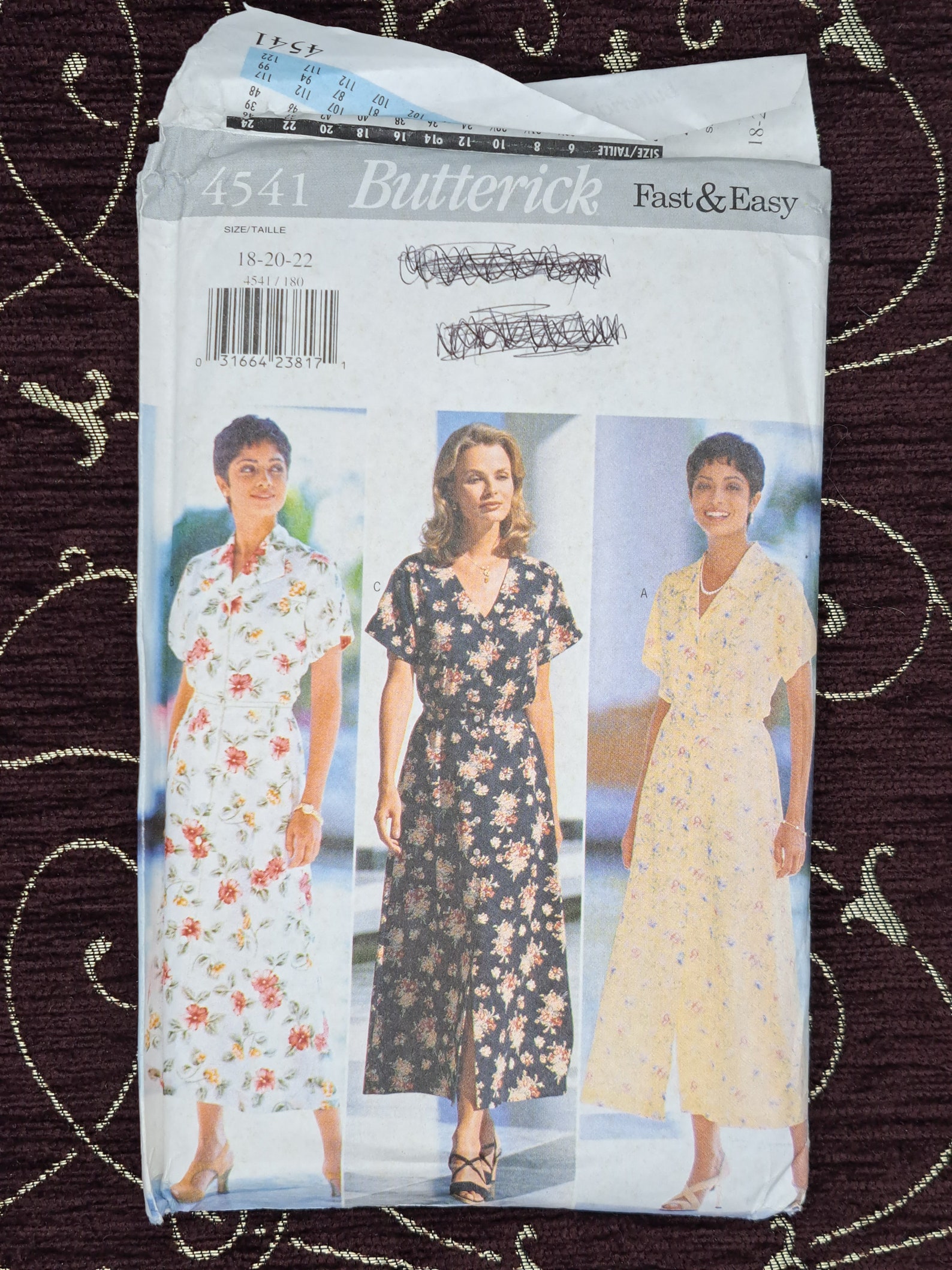 Vintage Sewing Patterns Style 4832 Burda 3145 and Butterick 4541 Dress ...