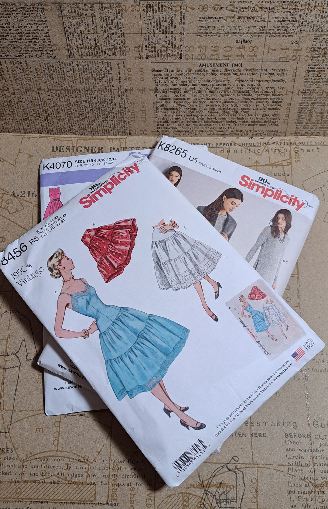 Vintage Simplicity Sewing Patterns Simplicity 8456 K4070 K8265 - Etsy