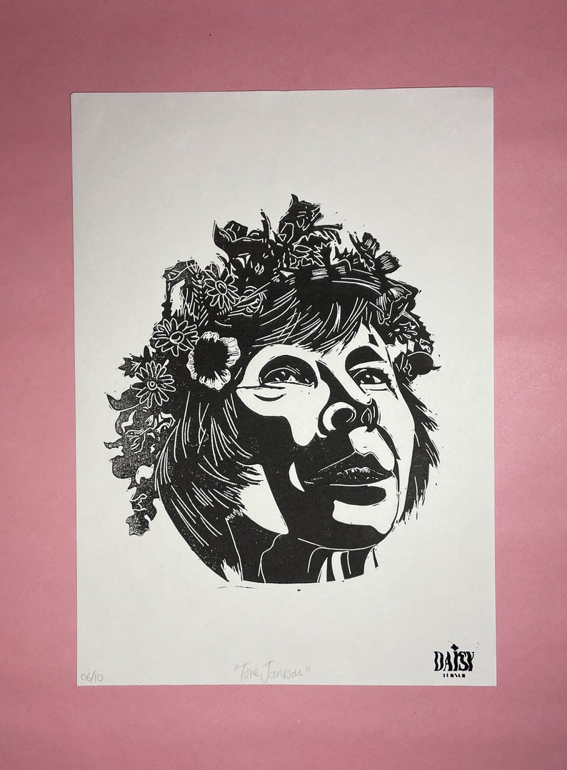 Tove Jansson Linocut Print Portrait - Moomins Creator - Feminist Icon ...